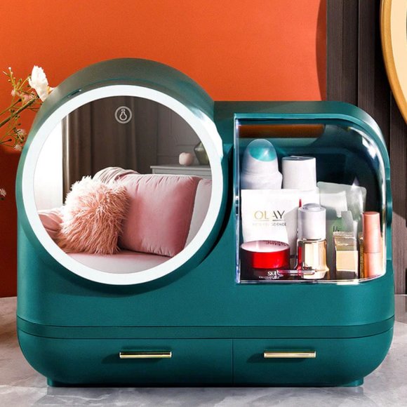 Storage & Organization | Makeup Storage Organizer Box With Led Lighted ...